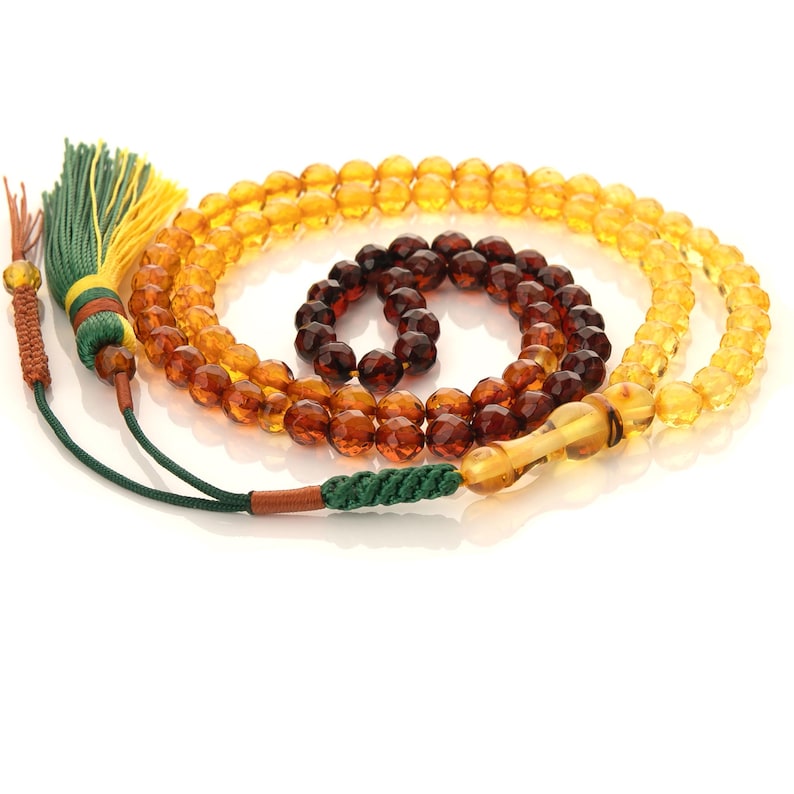 Handmade Baltic Amber Misbaha: 99-bead Muslim Prayer Beads - Etsy