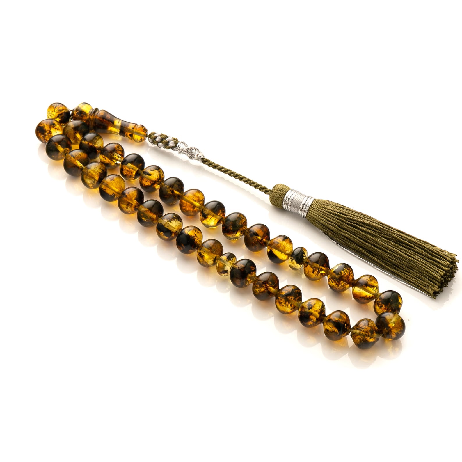 Handmade Muslim Rosary of Baltic Sea Ambergreen Amberamber - Etsy