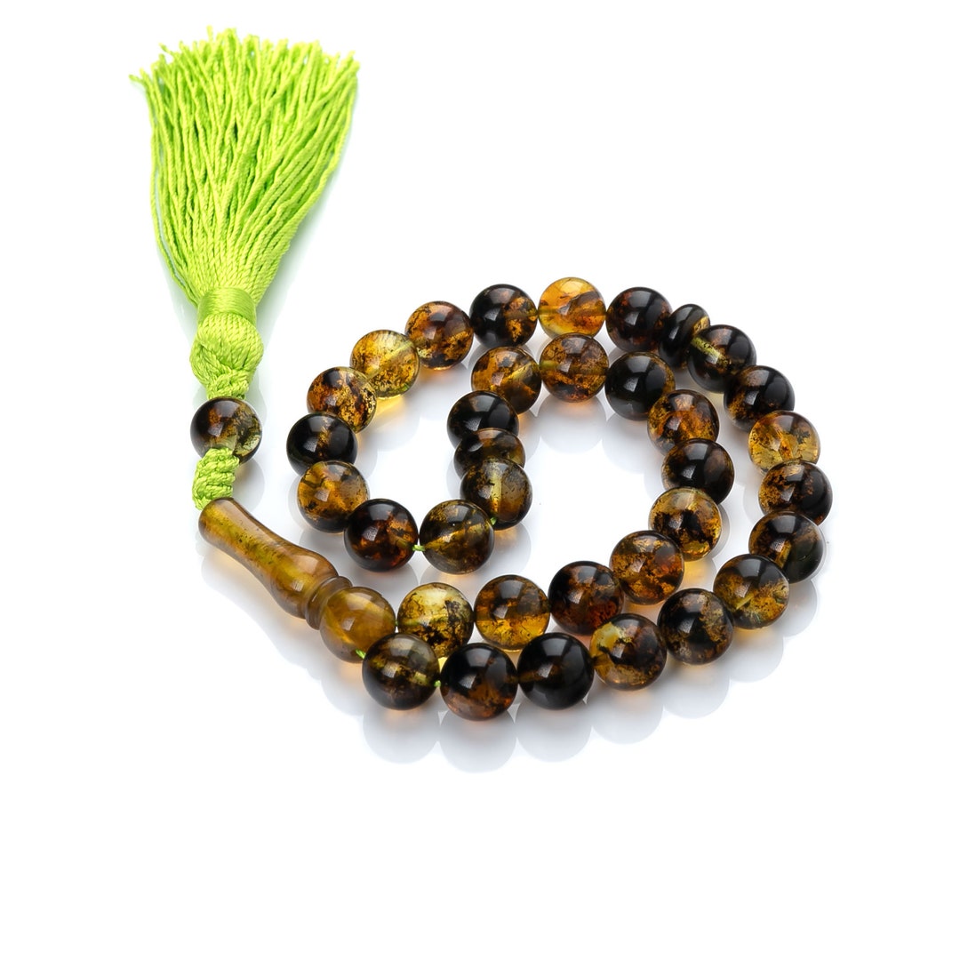 Amber Tasbih|33 Ismamic Prayer Beads,21g|kahraman|misbaha|kehribar ...