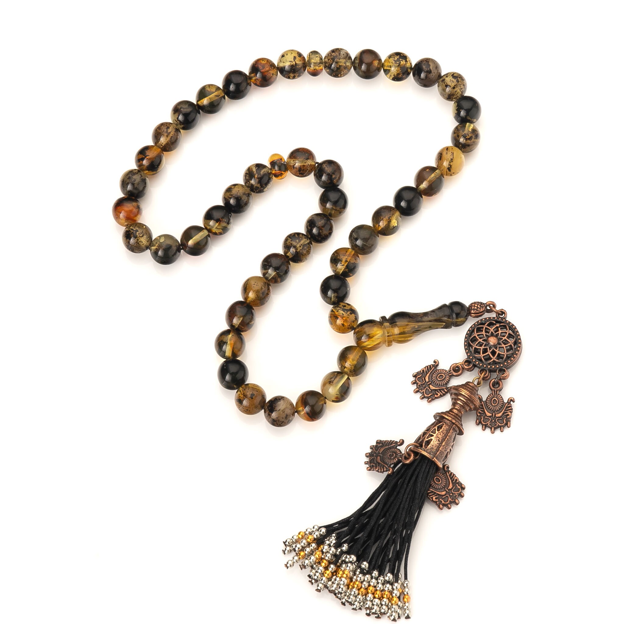Genuine Amber Misbaha|45 Islamic Prayer Beads,36g|tasbih|tesbih|sibha ...