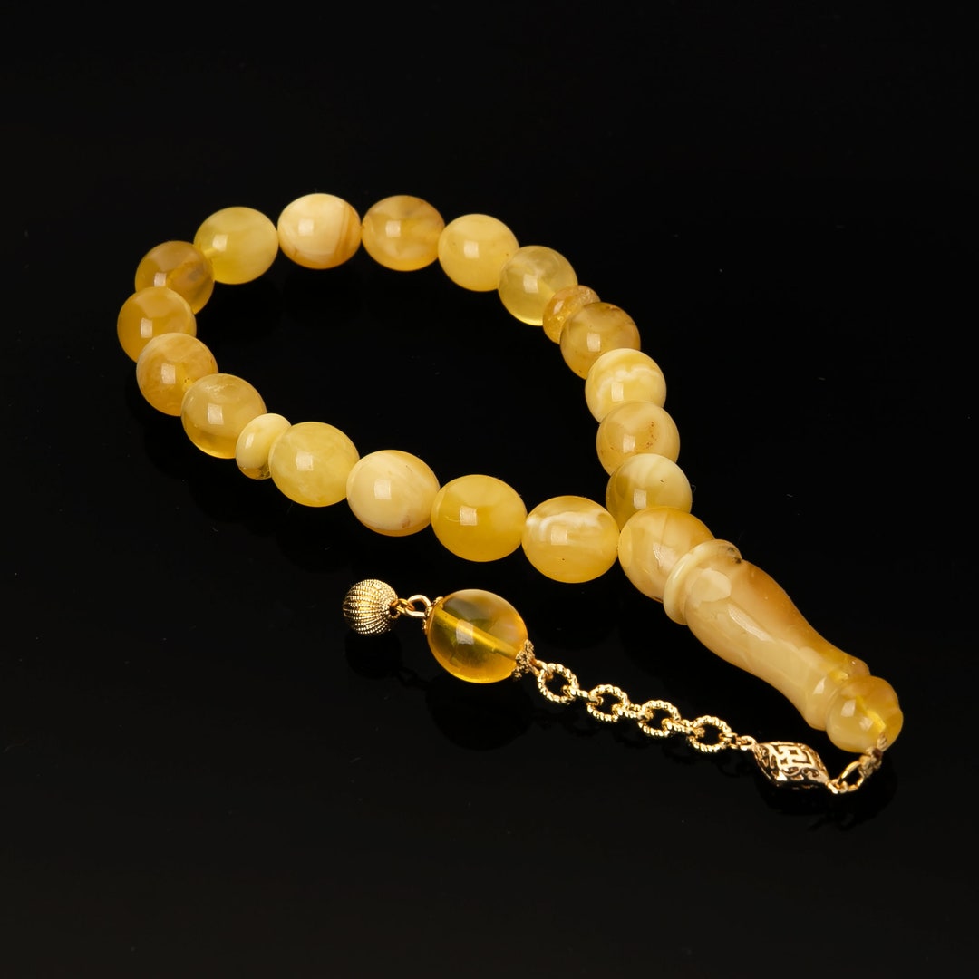 Genuine Amber-islamic Mascot-efe-amber Tesbih-حبات المسبحة الإسلامية - Etsy