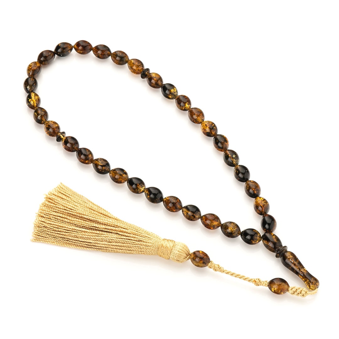 Amber Tasbih|handmade|muslim Rosary of Baltic Amber|islamic Prayer ...
