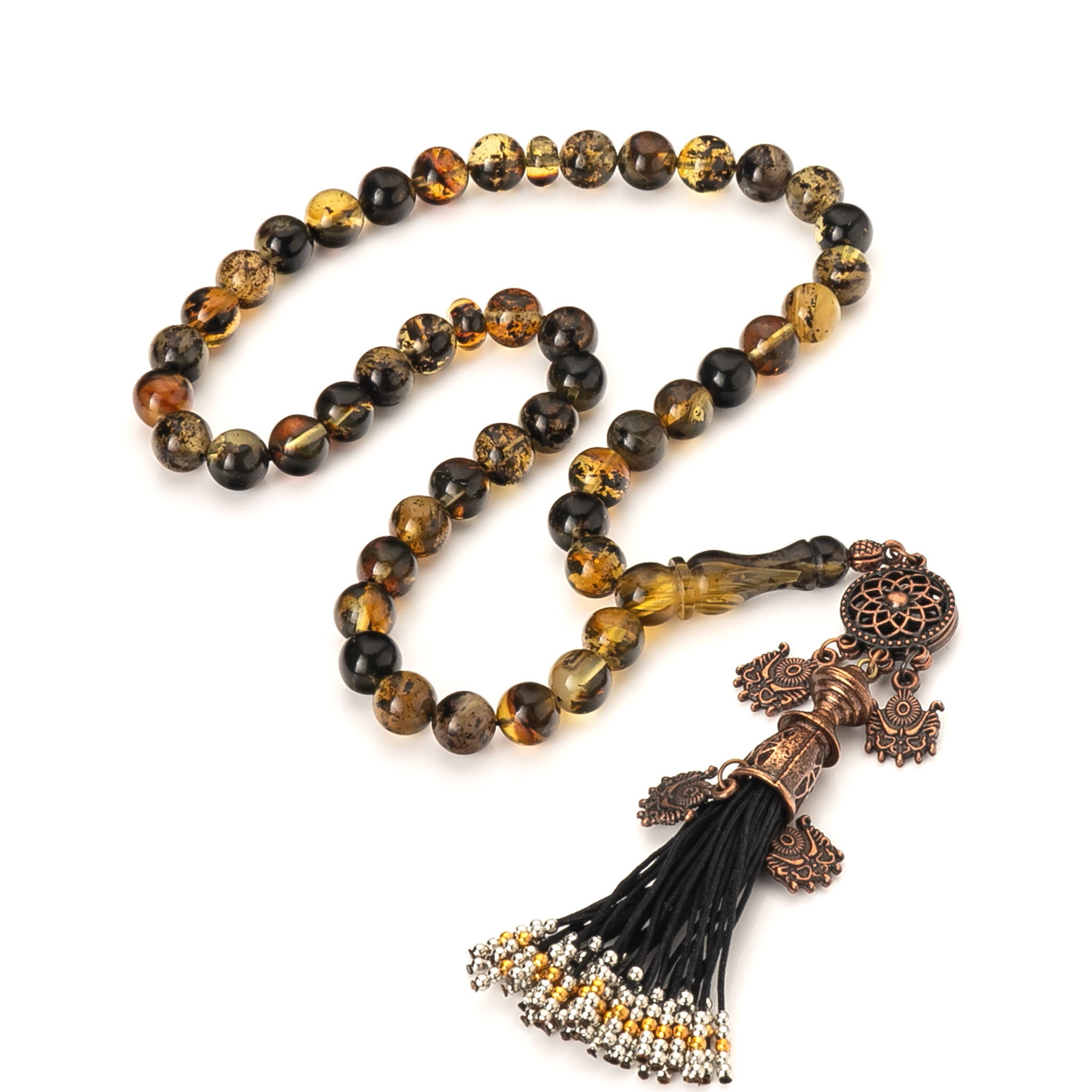 Genuine Amber Misbaha|45 Islamic Prayer Beads,36g|tasbih|tesbih|sibha ...