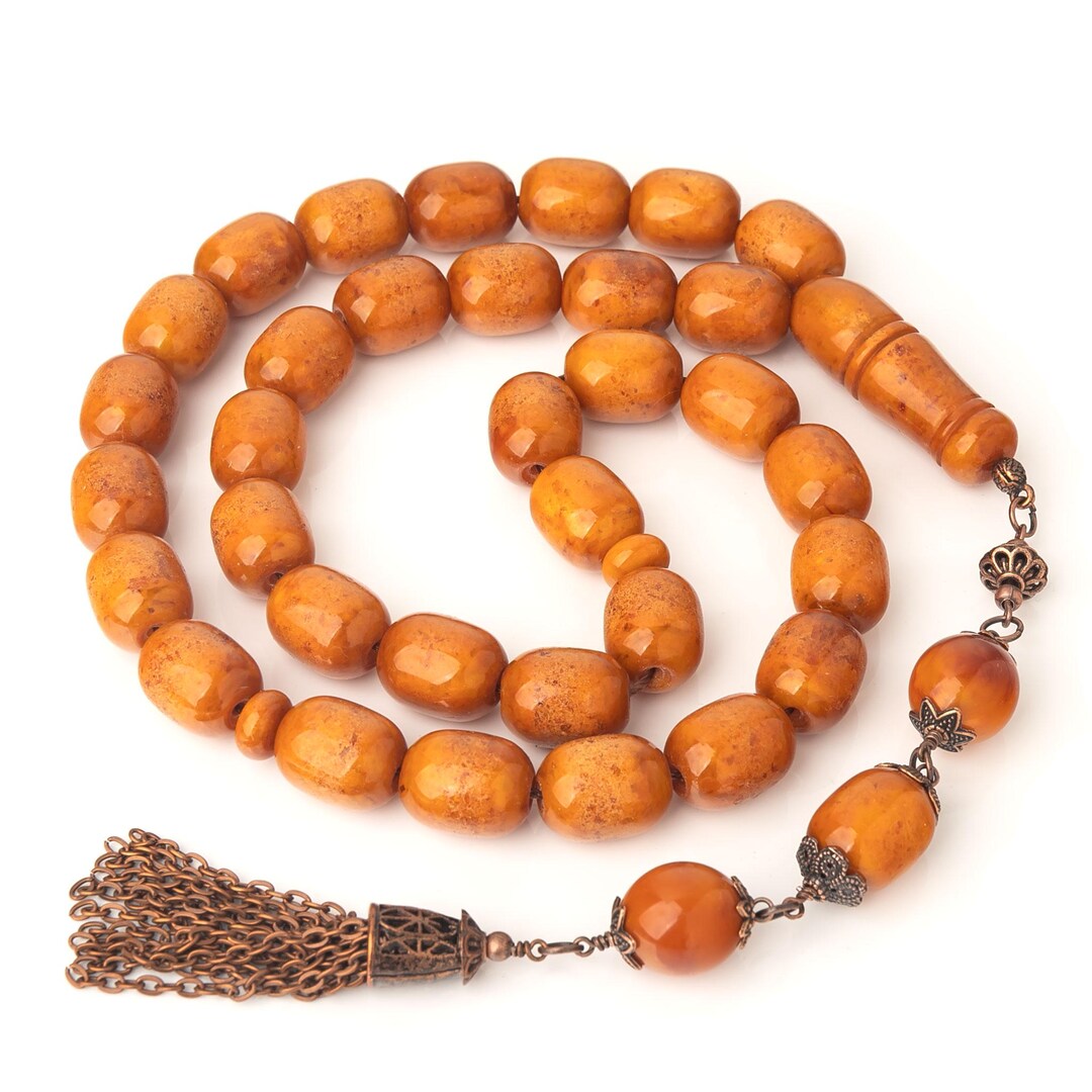 33 Islamic Old Prayer Beads,99g - Brend Old Germany Amber - Etsy