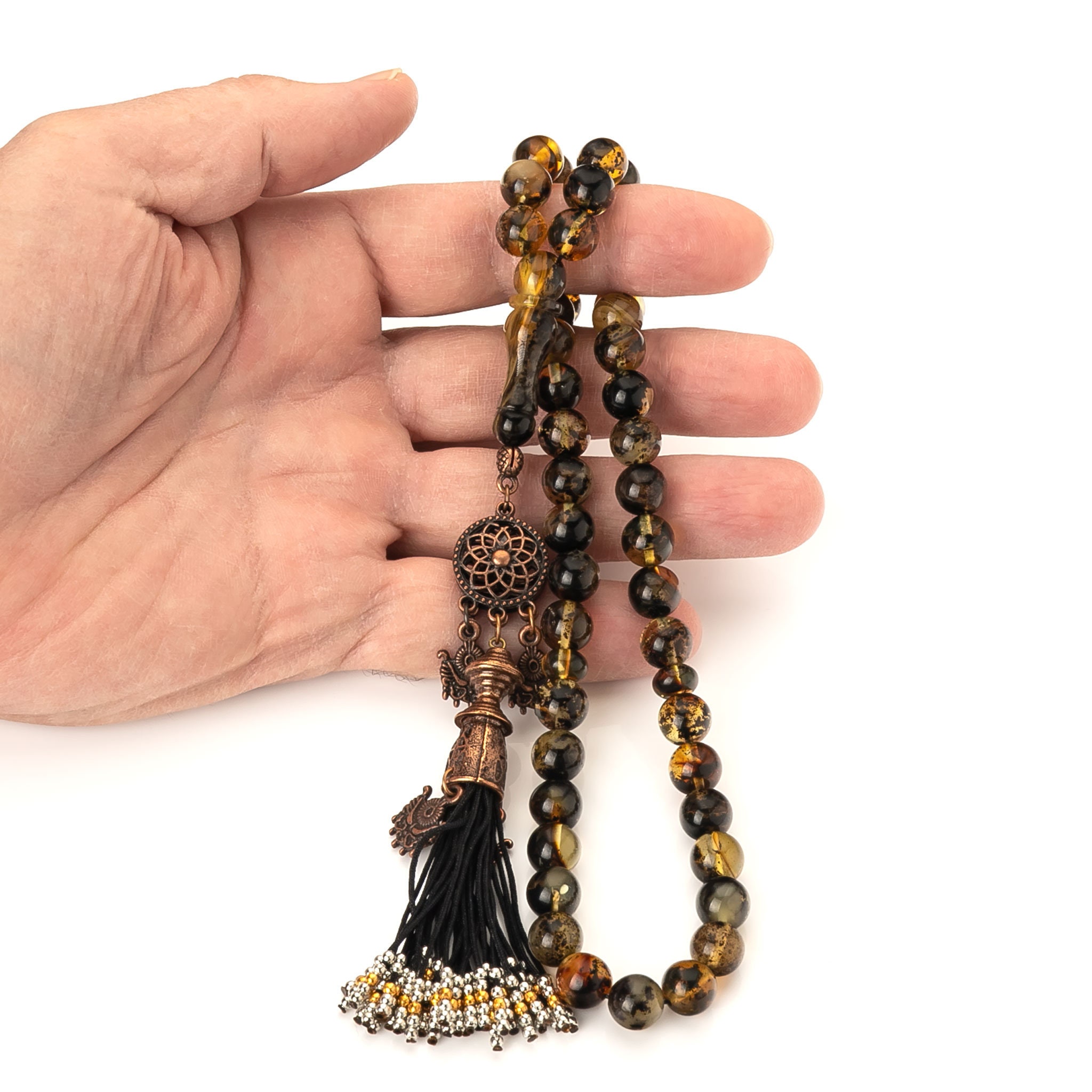 Genuine Amber Misbaha|45 Islamic Prayer Beads,36g|tasbih|tesbih|sibha ...
