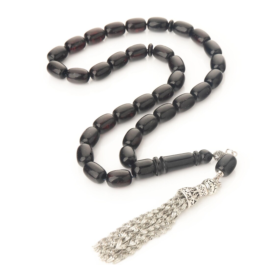 Amber Tasbih-33 Islamic Prayer Beads,38g-handmade Amber Rosary ...