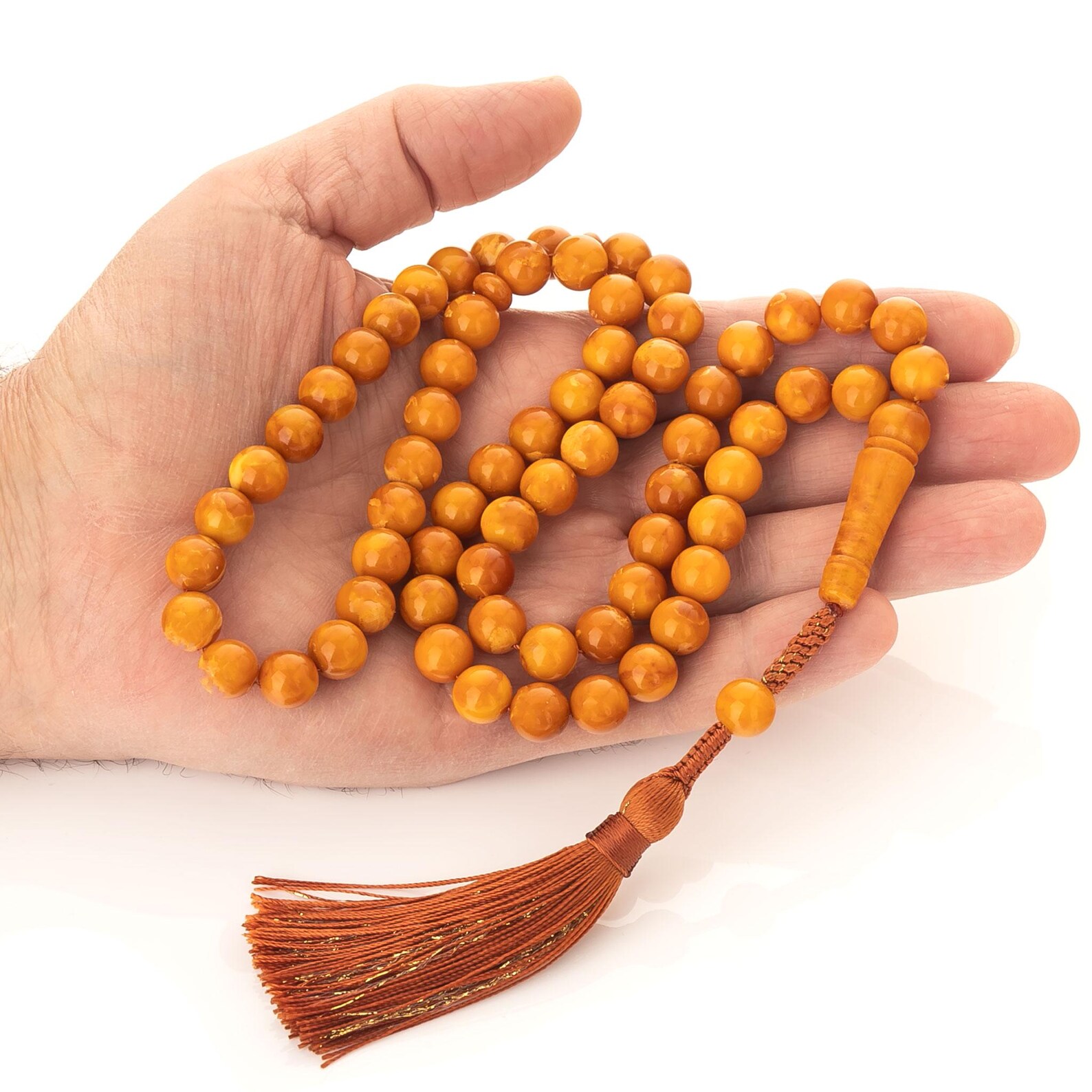 Handmade Amber Misbaha: 66 Islamic Prayer Beads Tasbih - Etsy