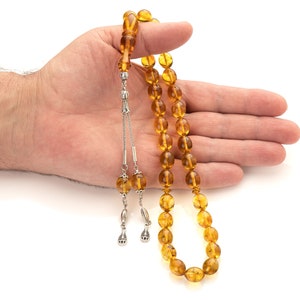 Amber Tasbih|muslim Rosary of Transparent Amber With Inclusions|islamic ...