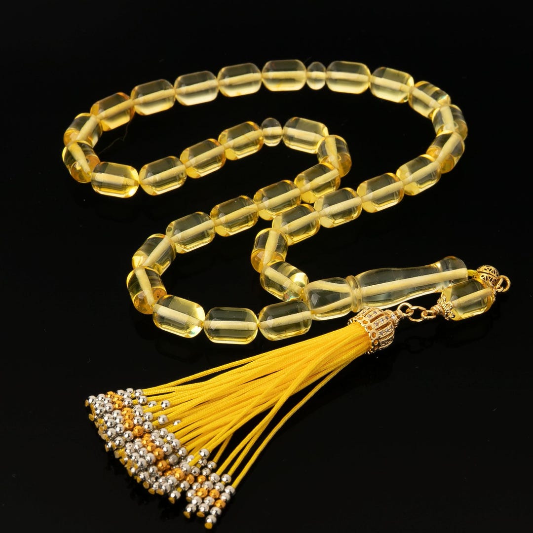 Genuine Baltic Amber Tasbih -33 Islamic Prayer Beads-handcrafted Amber ...