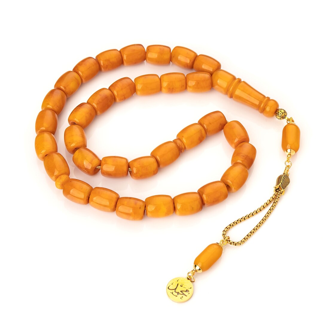 Personalized Amber Rosary-amber Tasbih-33 Islamic Prayer Beads,45g ...