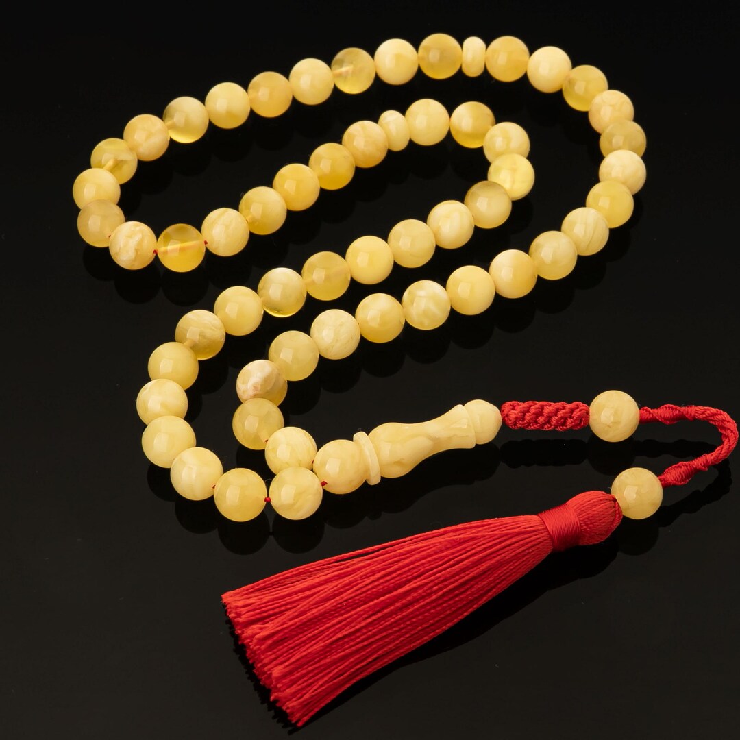 Genuine Amber-amber Misbaha-54 Islamic Prayer Beads-kahraman-amber ...