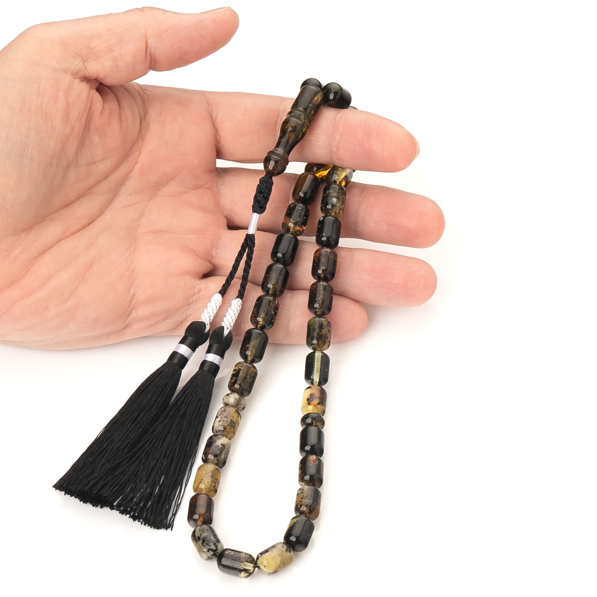 Amber Tasbih-genuine Amber Rosary-33 Islamic Prayer Beads,23g-misbaha ...
