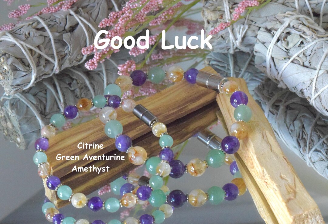 Magnetic Good Luck Bracelet|lucky Stone Bracelet|magnetic Clasp|citrine ...
