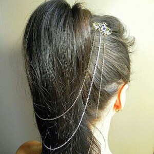 Pair of Hair Pins, Jewelry Hair Chain, Hair Comb, Hair Jewelry, Bridal ...
