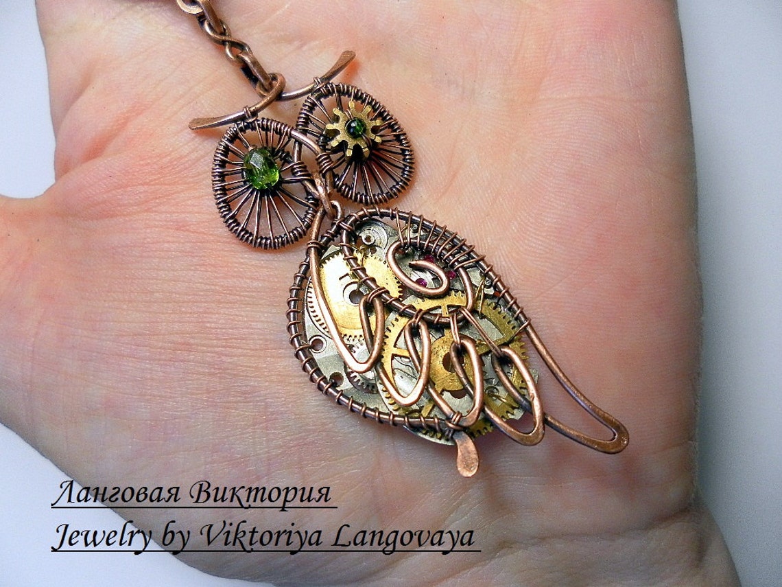 Steampunk Owl Keychain Owl Jewelry Clockwork Owl Steampunk - Etsy UK