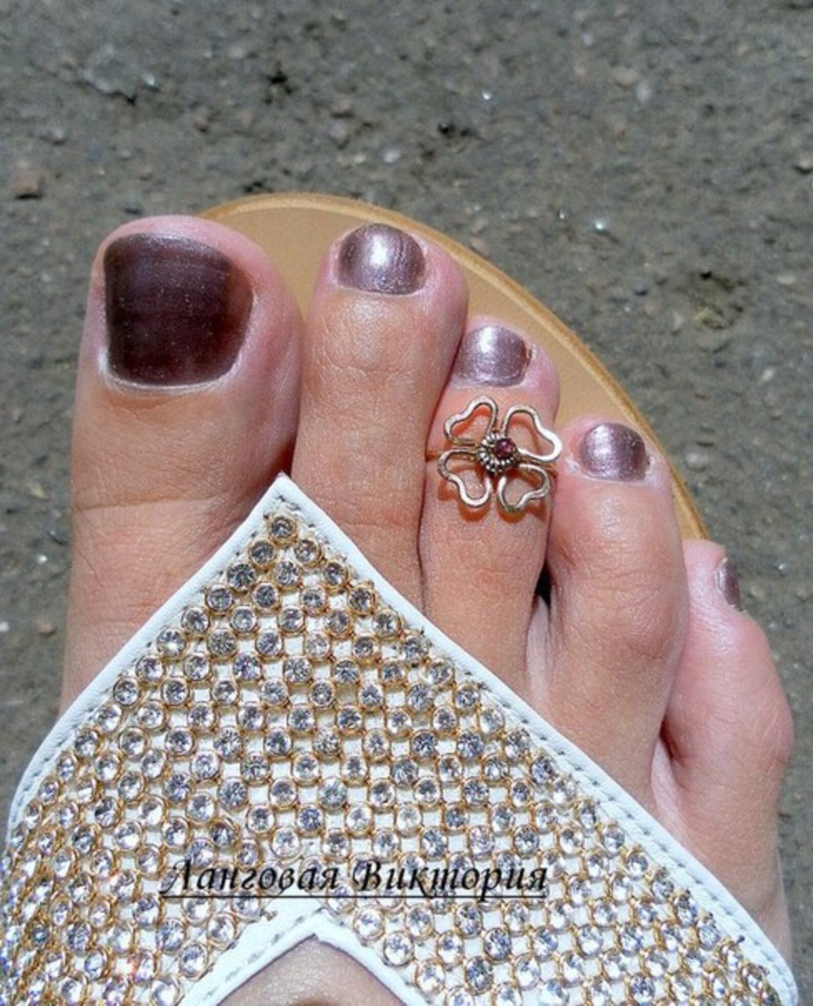 Toe Ring Clover, Flower Toe Ring, Adjustable Toe Ring, Gift for Her ...