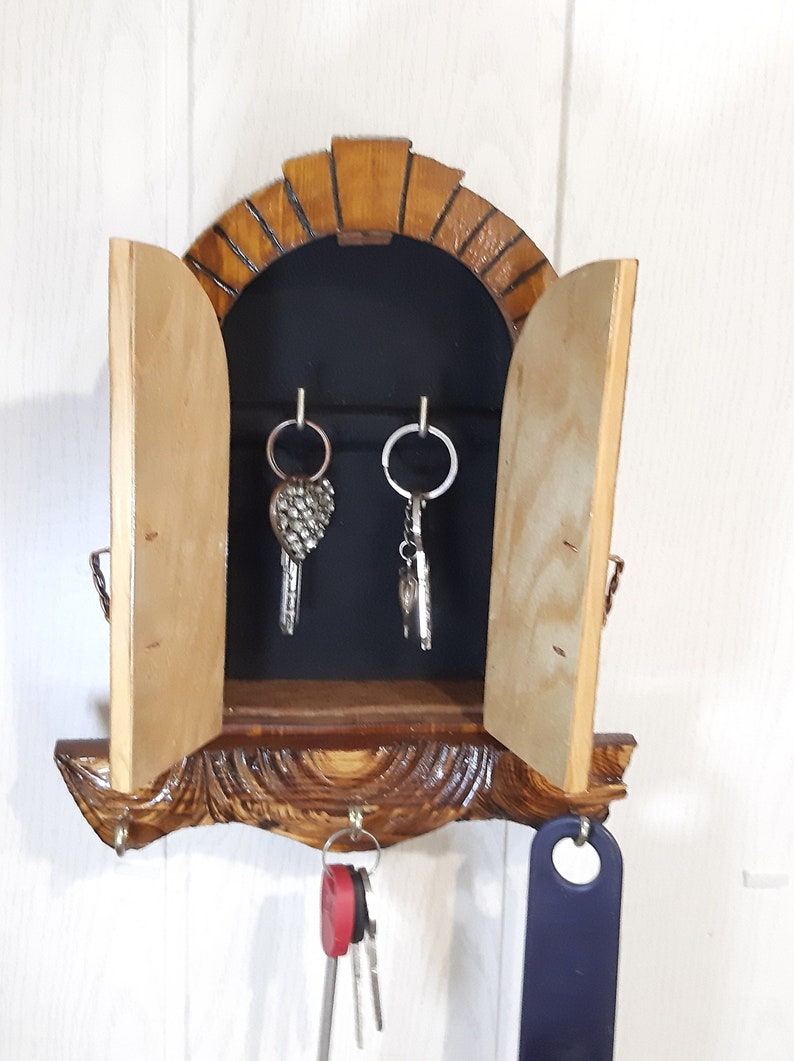 Wooden House Key Rack: Rustic Family Wall Decor - Etsy