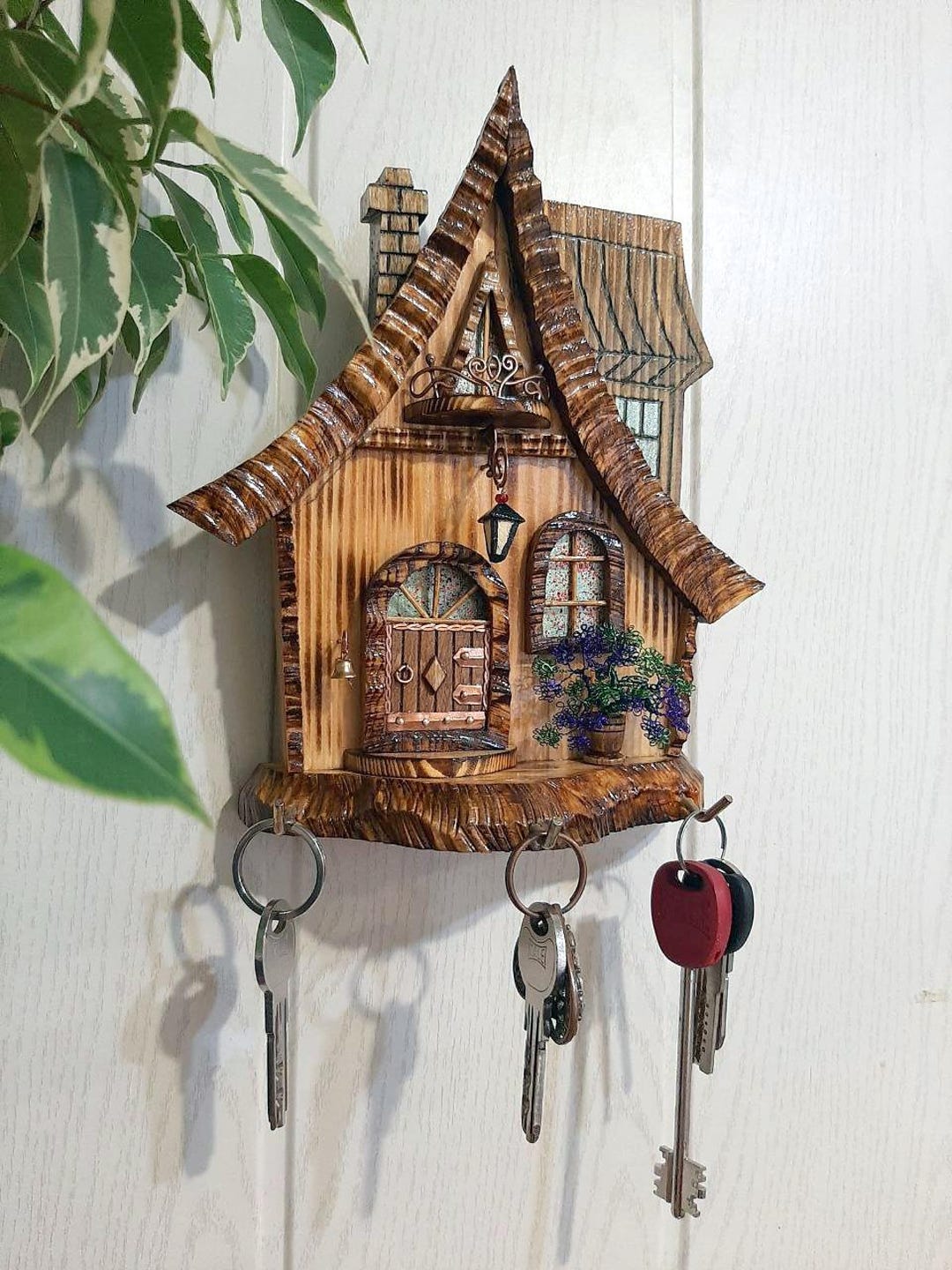 OAAK Wall Key Rack, Family Key Rack, Wood Key Holder, Key Rack Wooden ...