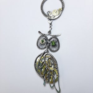 Steampunk Owl Keychain, Owl Jewelry, Clockwork Owl, Steampunk Bird, Owl ...