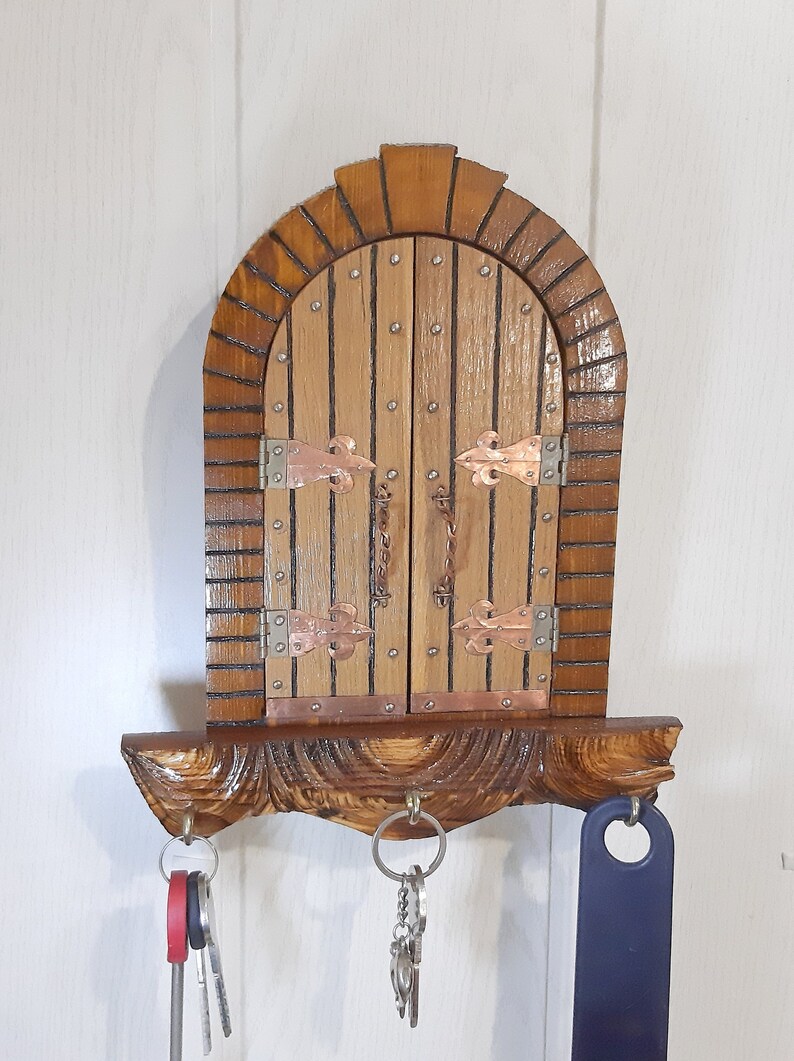 Wooden House Key Rack: Rustic Family Wall Decor - Etsy