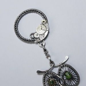 Steampunk Owl Keychain, Owl Jewelry, Clockwork Owl, Steampunk Bird, Owl ...