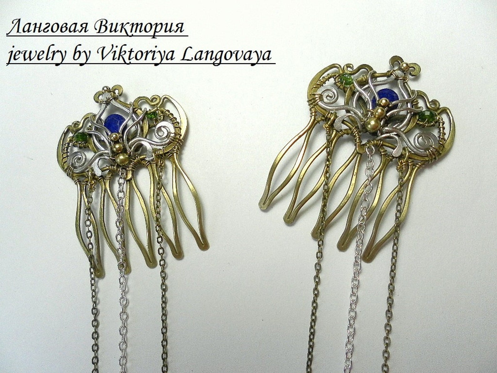 Pair of Hair Pins Jewelry Hair Chain Hair Comb Hair - Etsy