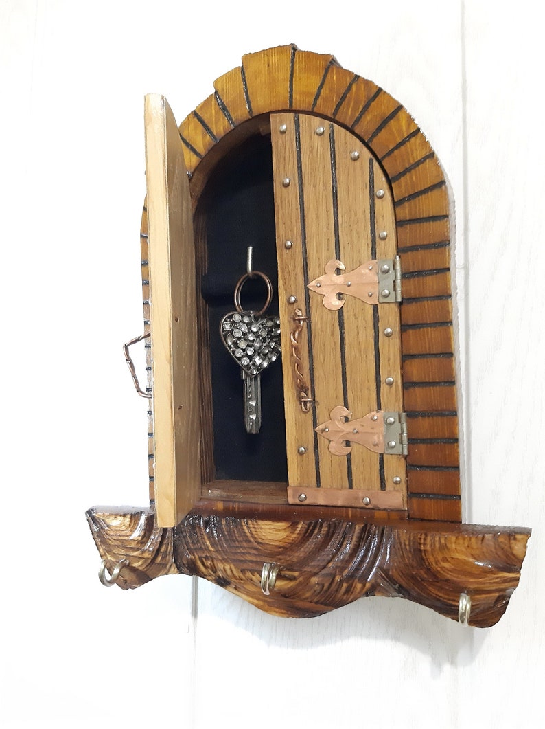 Wooden House Key Rack: Rustic Family Wall Decor - Etsy