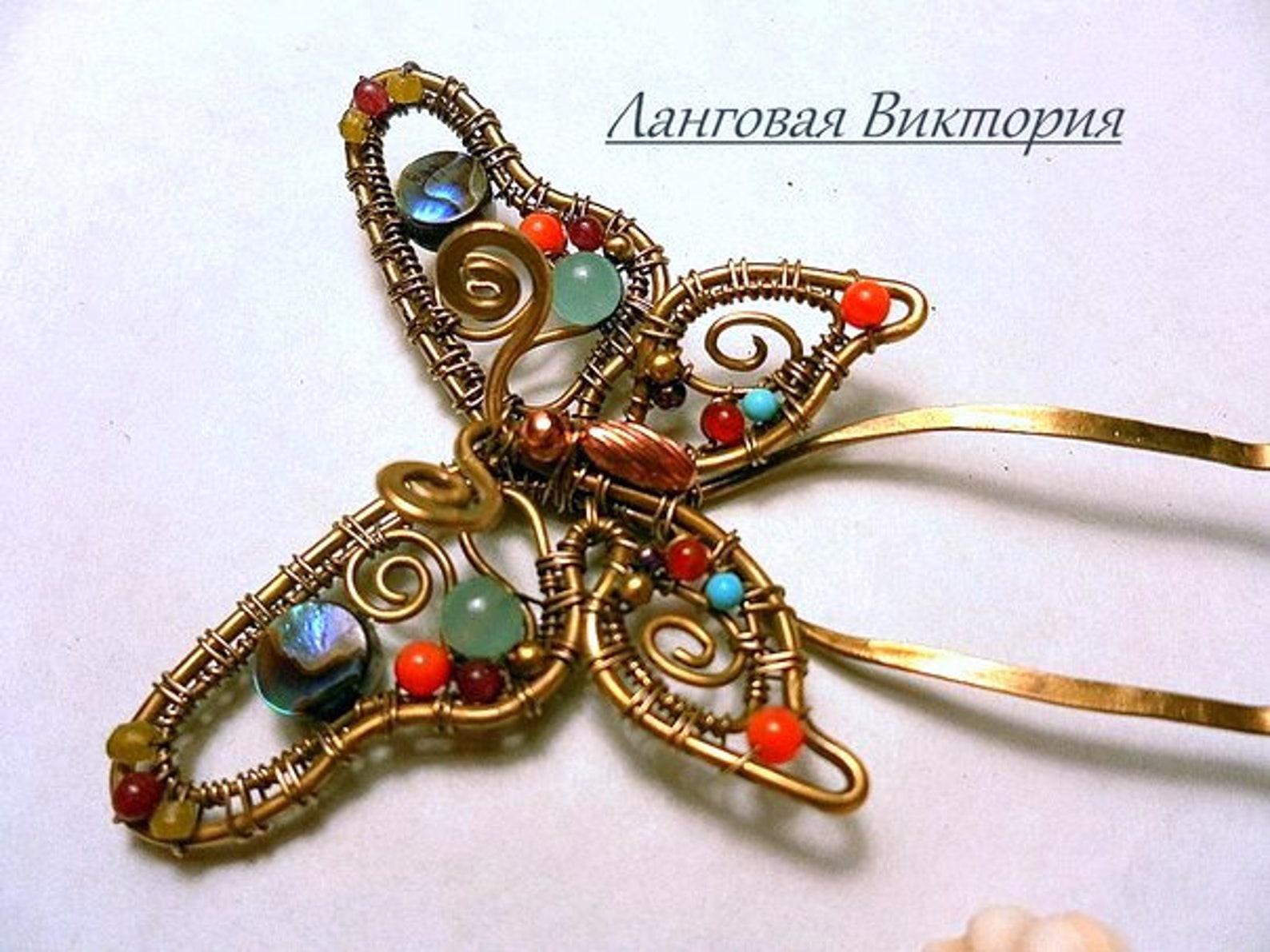 Butterfly Hairpin Butterfly Barrette Hair Stick Wedding - Etsy