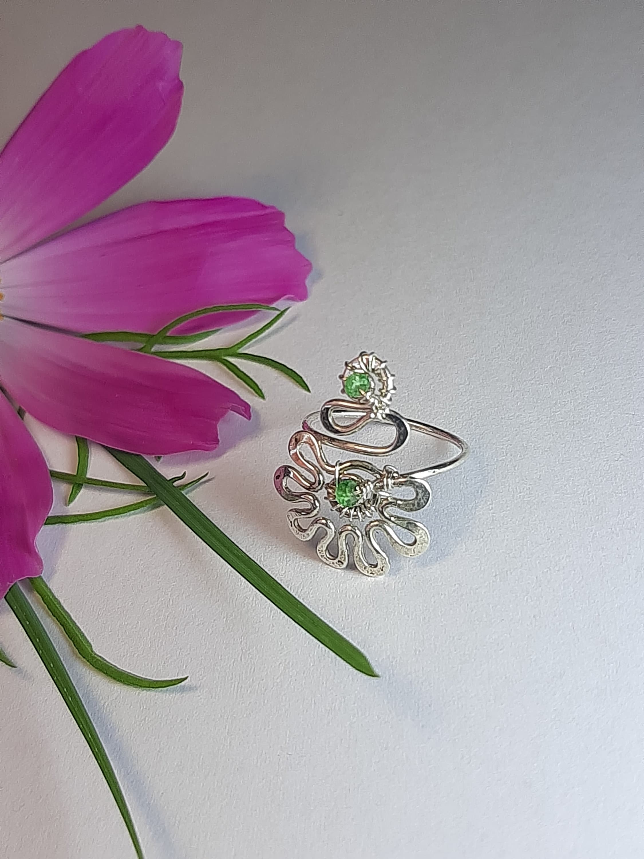 Flower Toe Ring, Wire Wrapped Silver Ring, Beach Foot Jewelry - Etsy