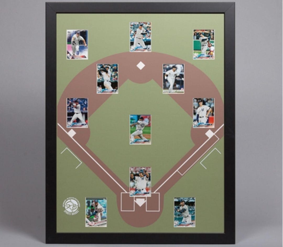 Baseball Display Board: Trading Card Sports Field Frame 22x28 - Etsy