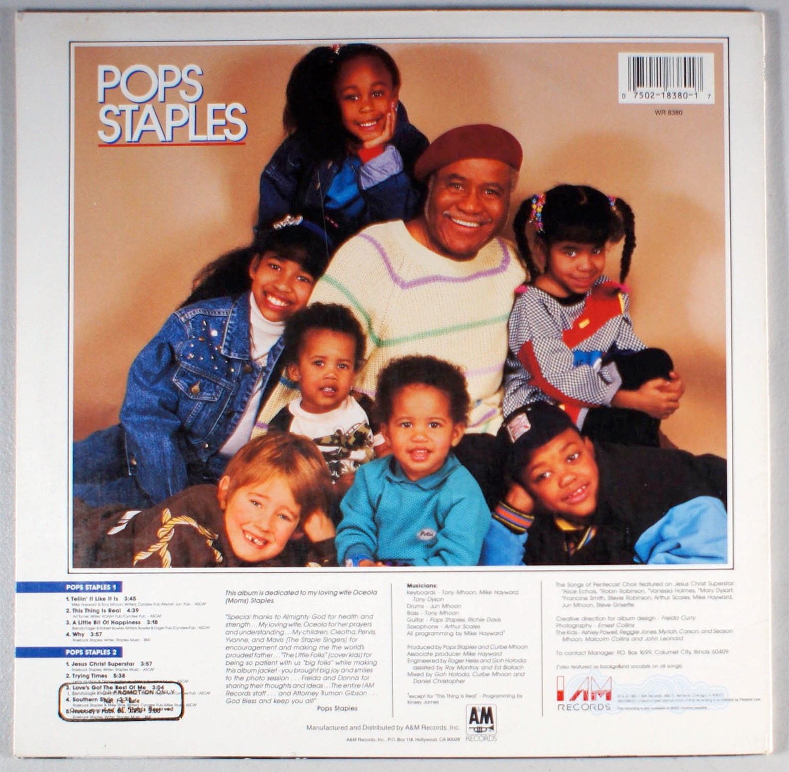 Pops Staples Self Titled 1987 Vinyl LP PROMO | Etsy
