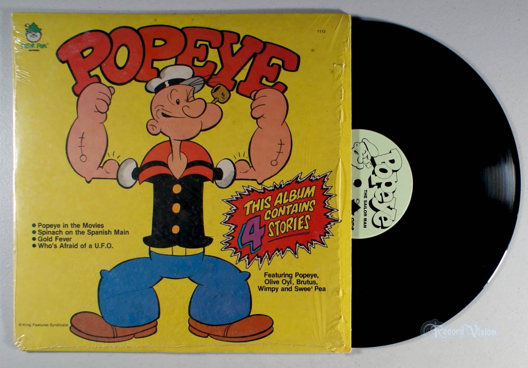 Popeye This Album Contains 4 Stories 1980 Vinyl LP the Sailor Man, TV ...