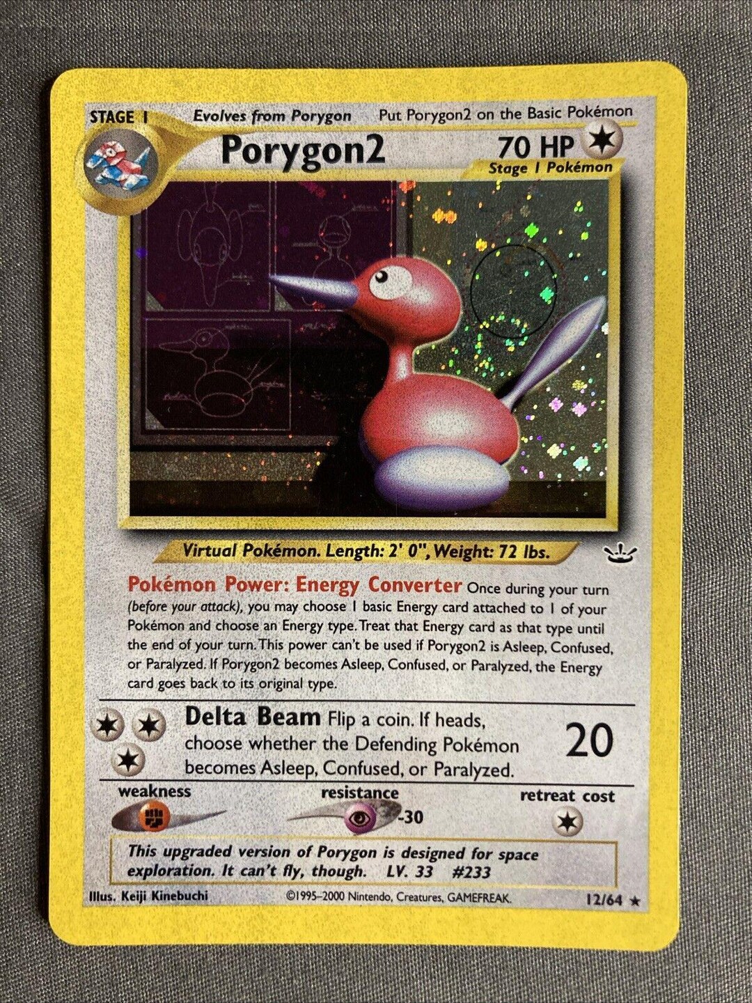 Pokemon TCG: Porygon2 Neo Revelation 12/64 Holo Unlimited Holo Rare ...