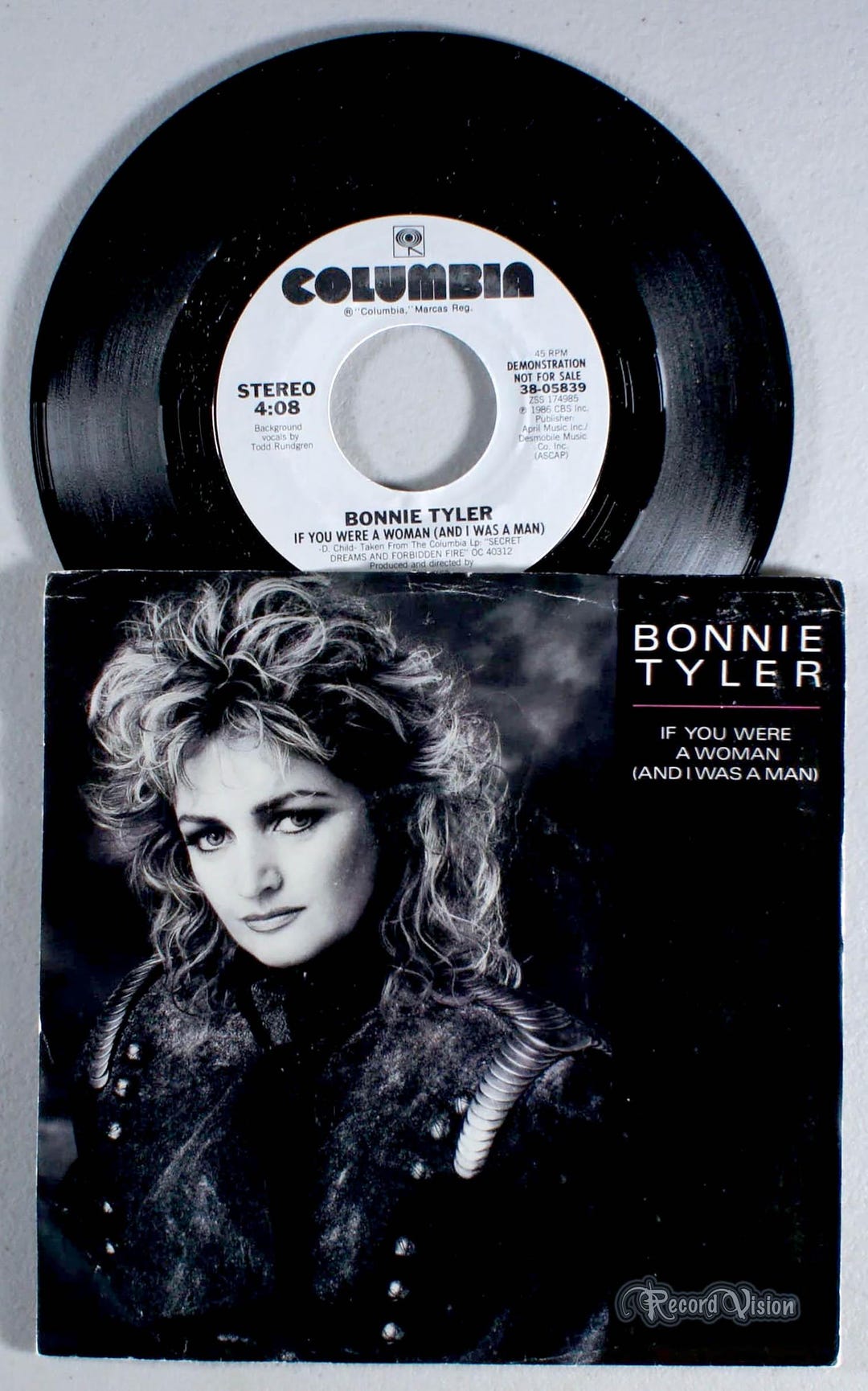 Bonnie Tyler If You Were A Woman 7 Single 1986 Vinyl 45 Promo