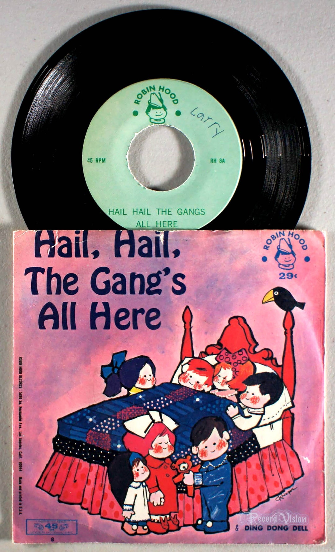 Robin Hood Hail, the Gang's All Here 7 EP 1960 Vinyl 45 Ding Dong Dell ...