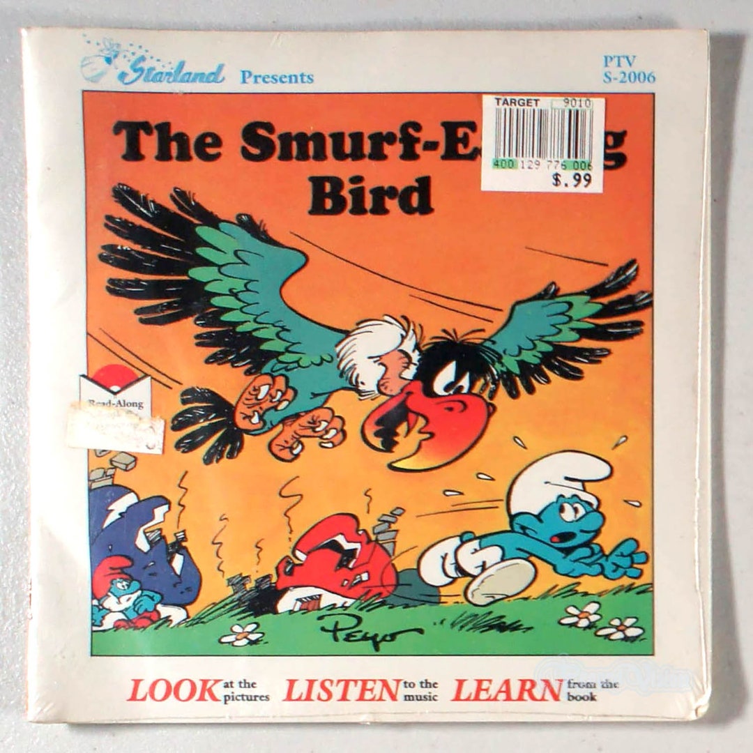 Smurfs the Smurf-eating Bird 7 1983 SEALED Vinyl BOOK Peyo - Etsy