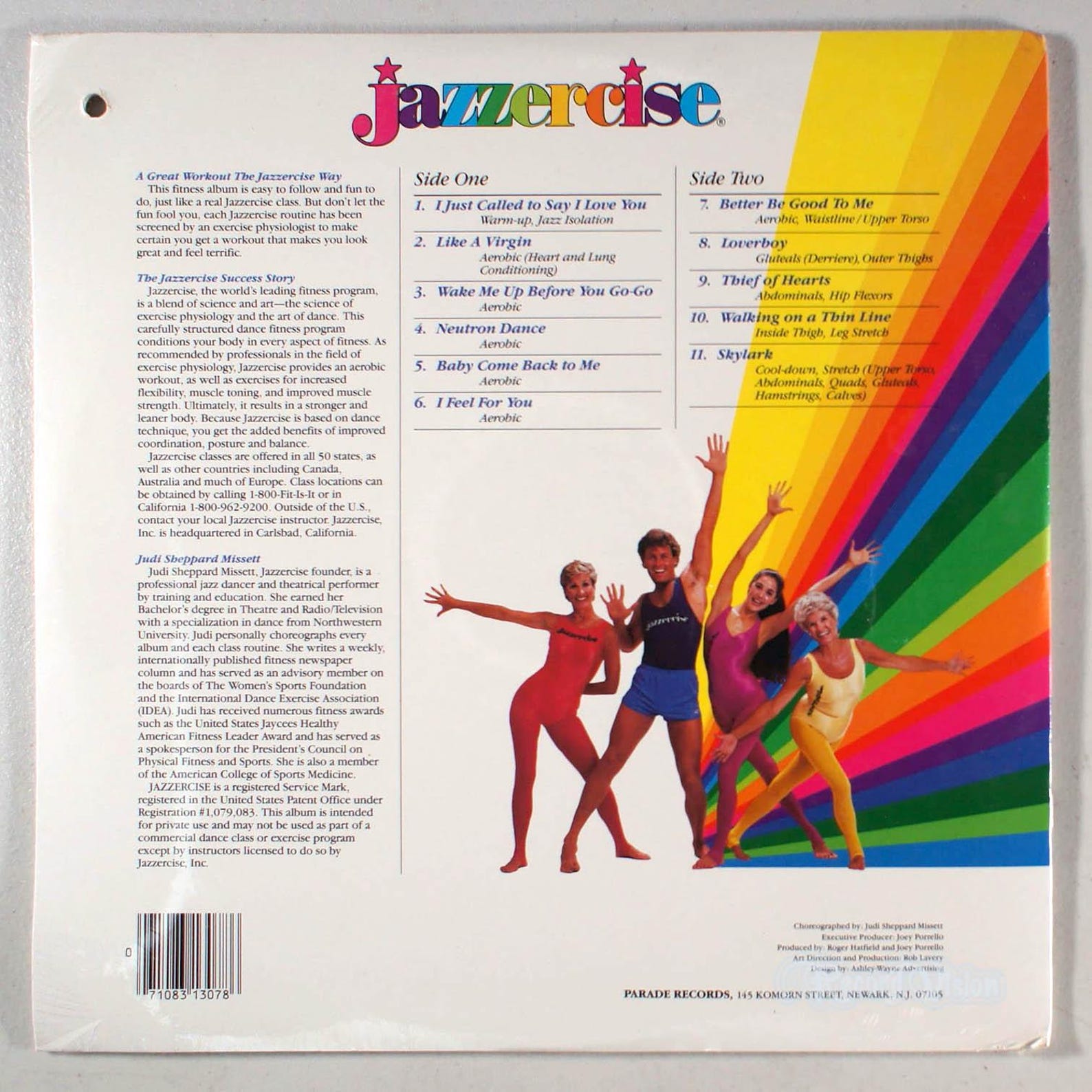 Judi Sheppard Missett - the Jazzercise Workout (1986) [SEALED] Vinyl LP ...