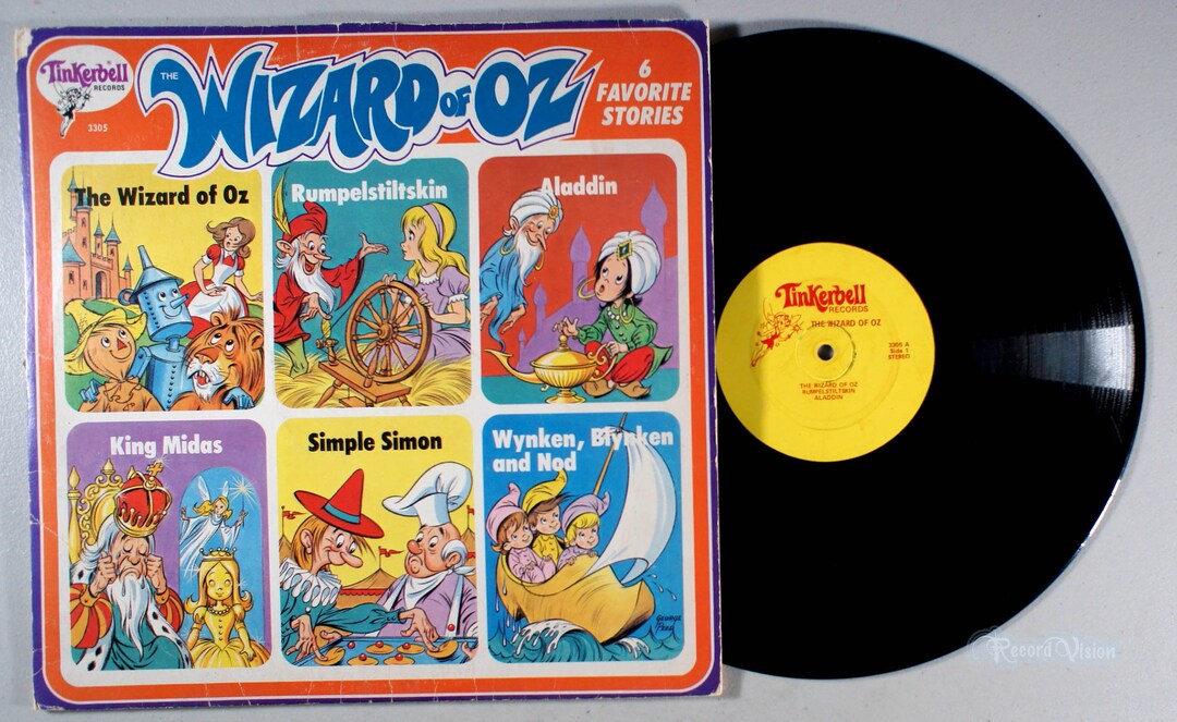 Tinkerbell Records Wizard of Oz 1960 Vinyl LP Aladdin, King Midas - Etsy