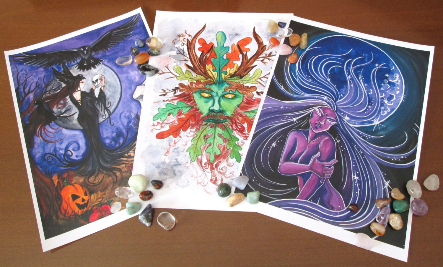 Woman Dancing at the Moon Lynx in the Night Wood Original | Etsy