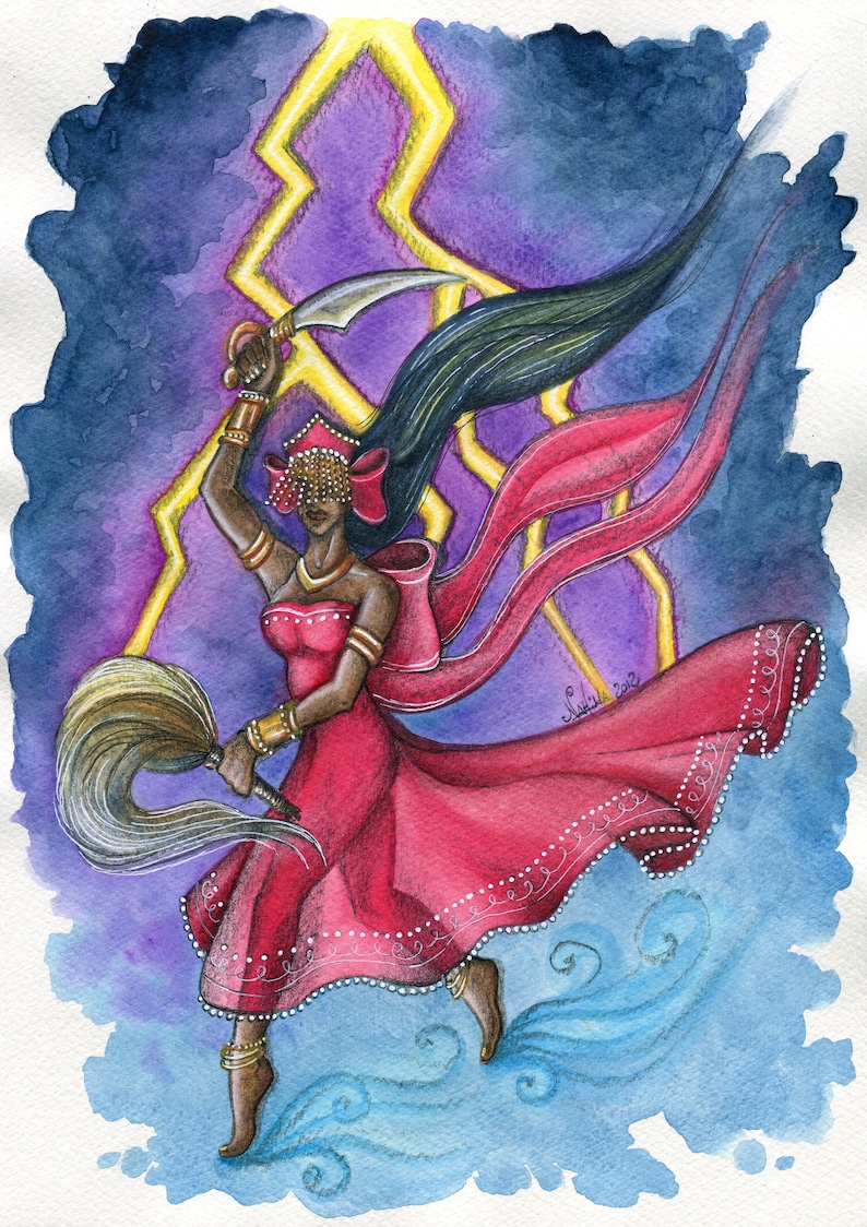 Oyà Yansà - Orishas - Illustration - Print From Original Painting - Etsy