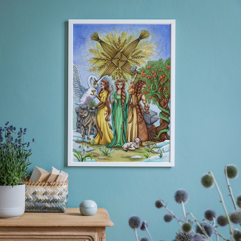 Brigid Goddess Brighit Triple Celtic Goddess Print From - Etsy UK