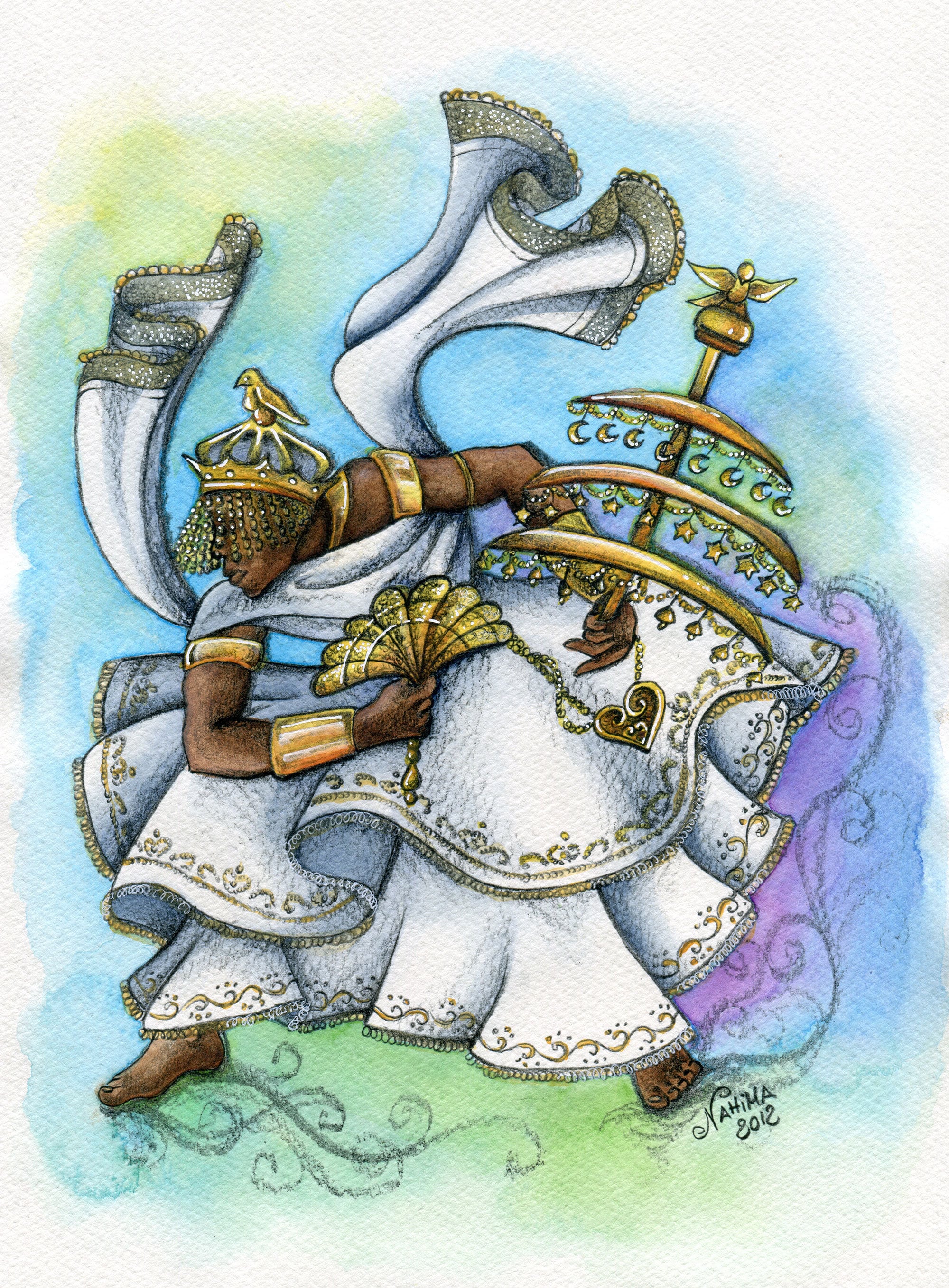 Obatalà Oxalà Orixas Orishas Illustration Print From Original Painting ...