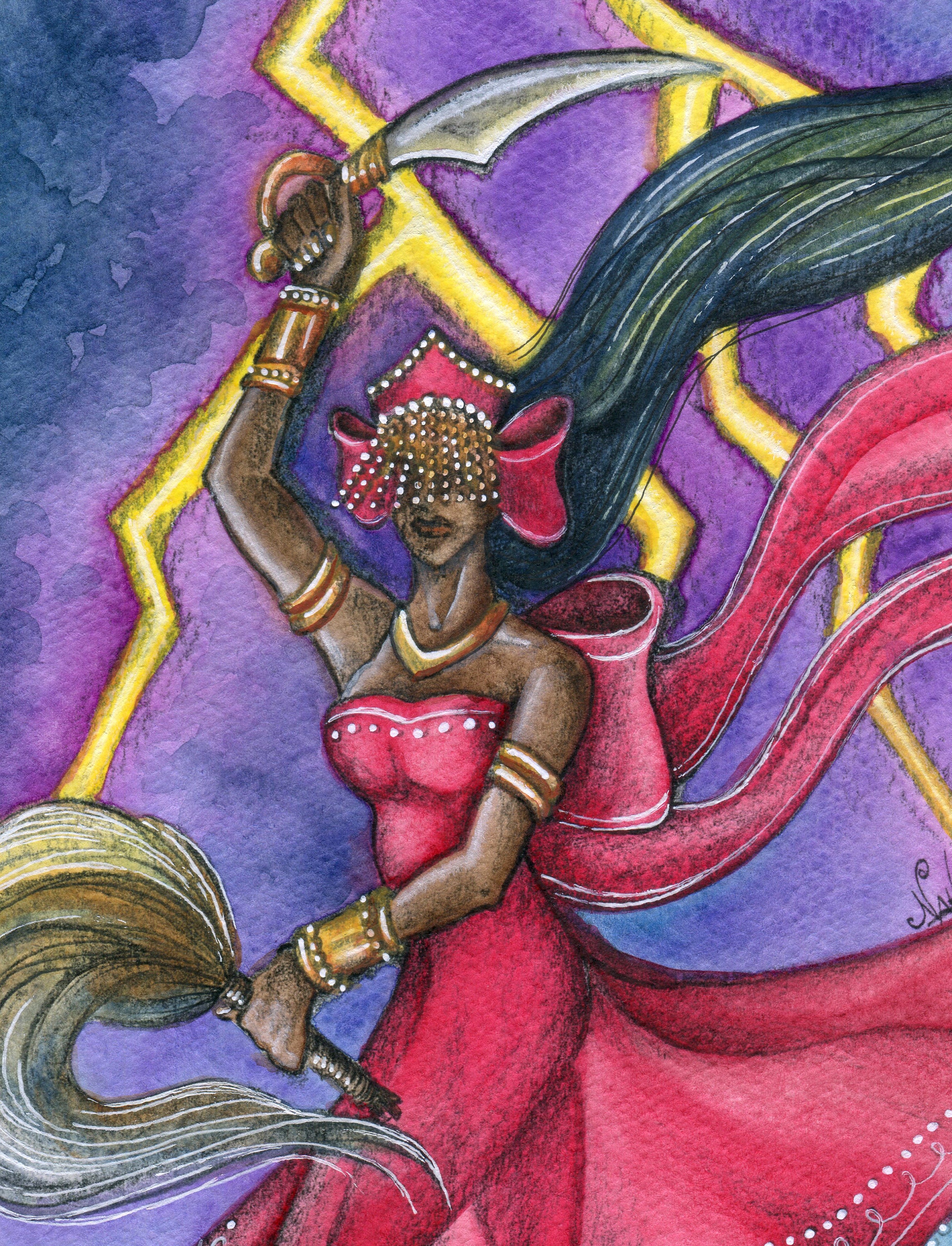 Oyà Yansà - Orishas - Illustration - Print From Original Painting - Etsy