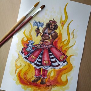 Xangò - Chango - Shango - Orixas - Orishas - Illustration - Print From ...