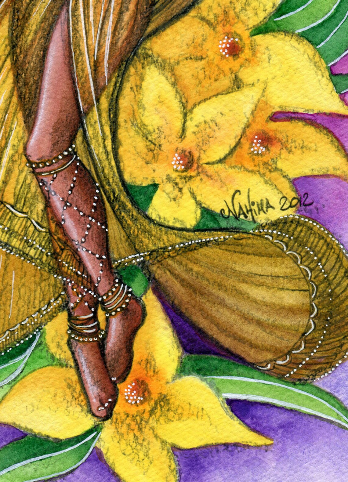 Oxum Ochún Oshún Orishas Illustration Print From | Etsy