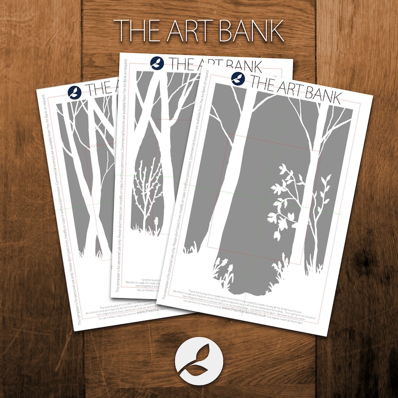 Paper-cut Template 'triple-layer Woodland Scene' Hand-cut Your Own! - Etsy