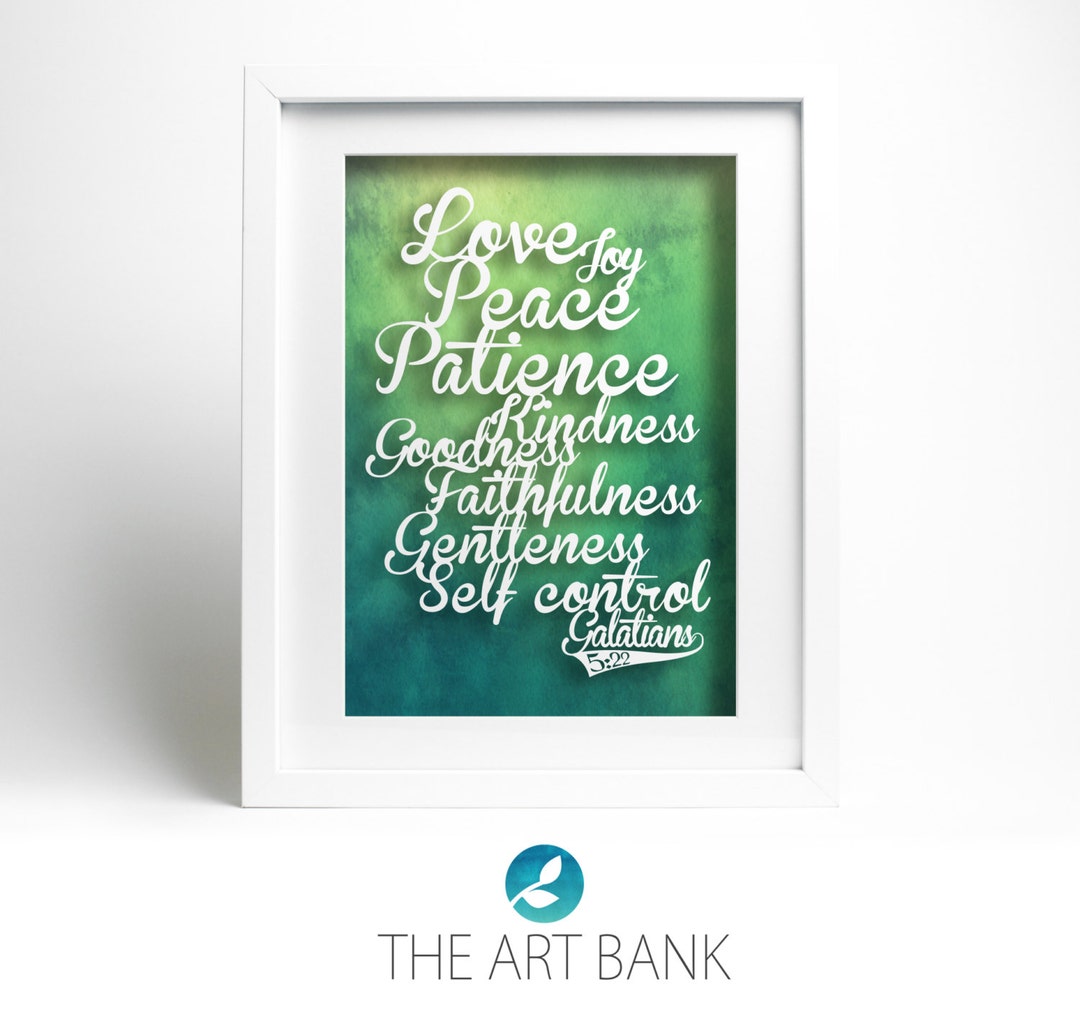 Paper-cut Template 'love, Joy, Peace' Fruit of the Spirit Bible ...