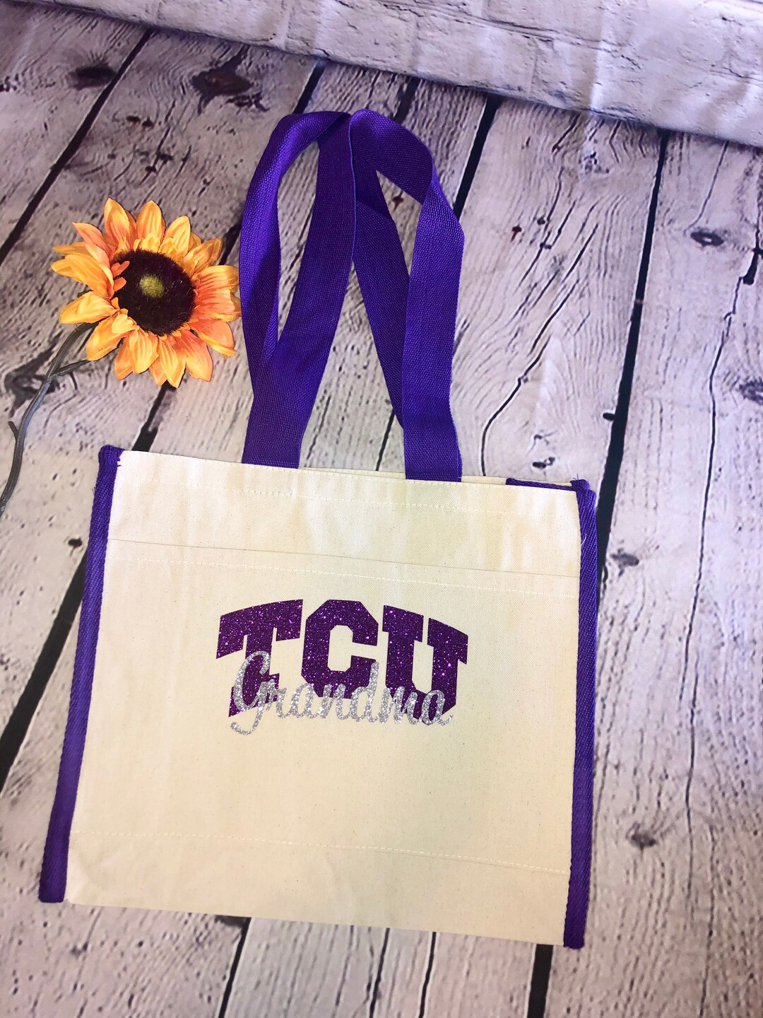 Texas Christian University, TCU Grandma Purple and Silver Bling Cotton ...