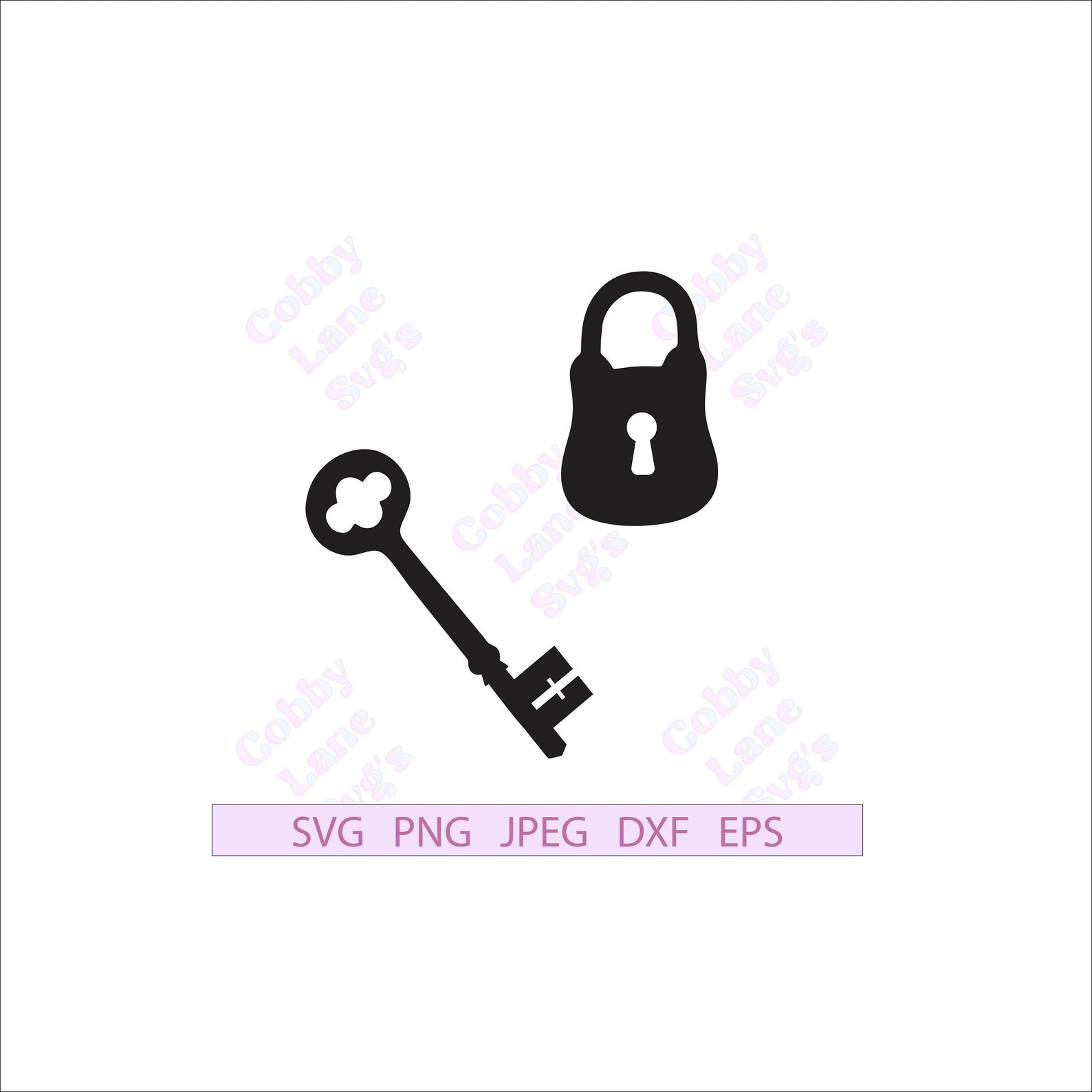 Lock and Key, Lock and Key Svg, Vintage Lock and Key, Padlock, Padlock ...