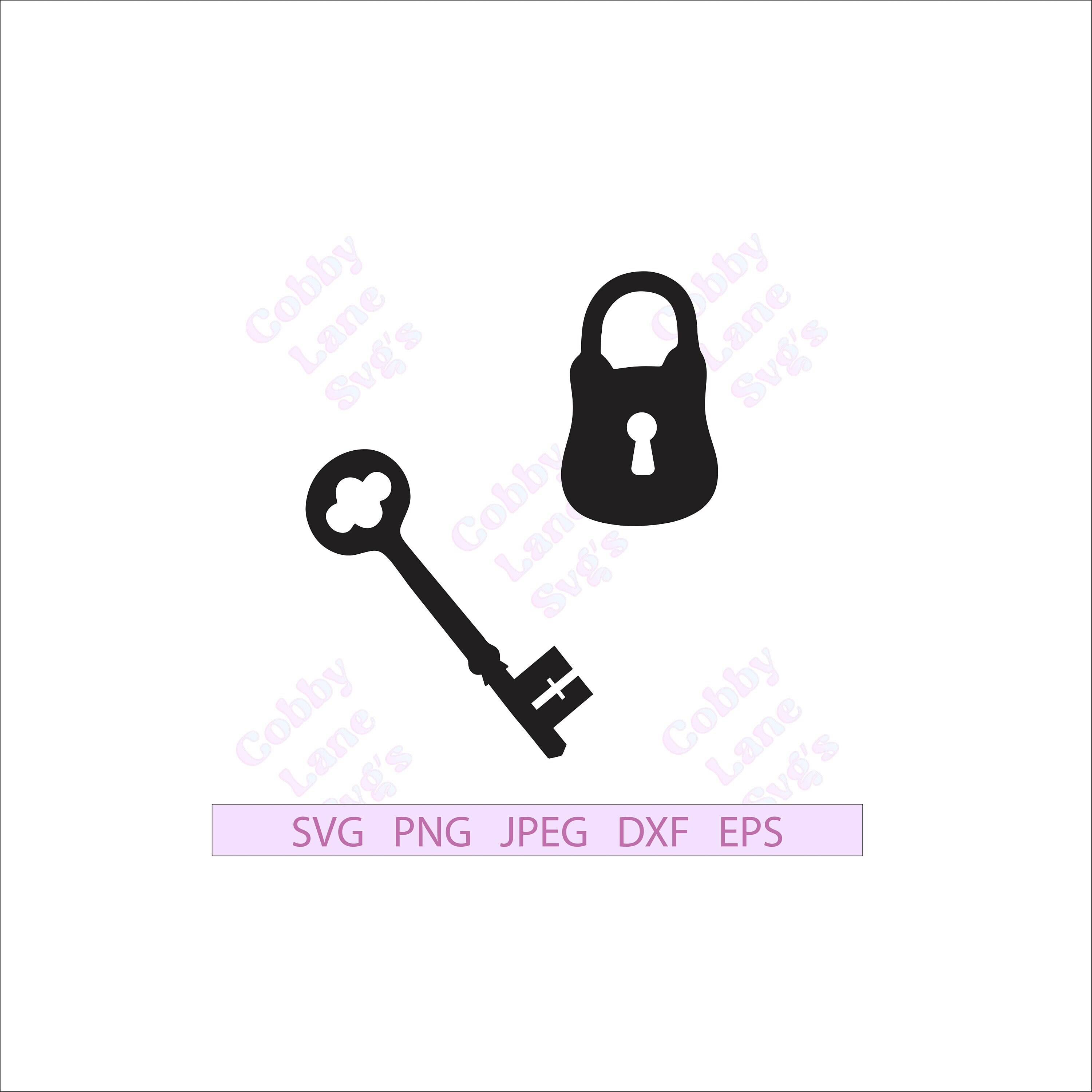 Lock and Key, Lock and Key Svg, Vintage Lock and Key, Padlock, Padlock ...
